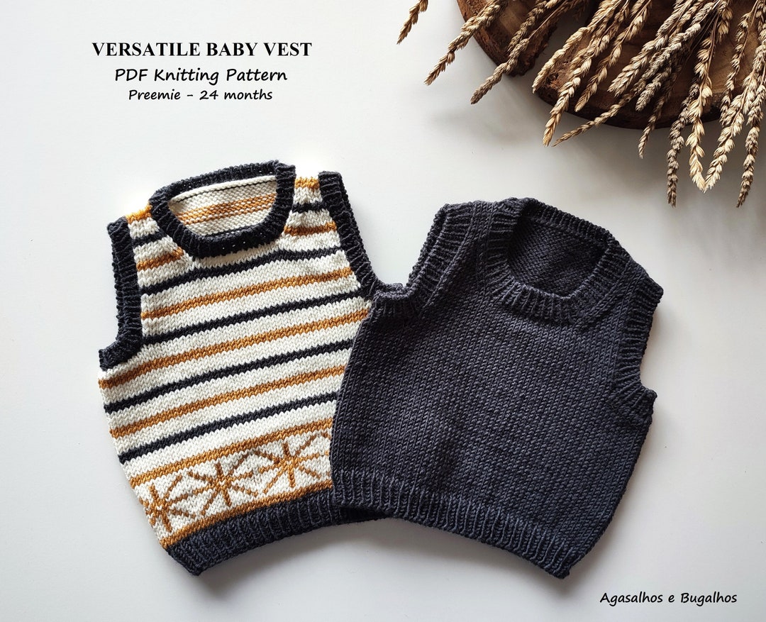 Versatile Baby Vest Knitting Pattern | PDF Knitting Pattern | Preemie ...