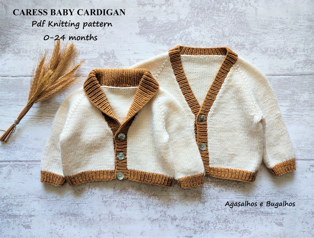 Caress Baby Cardigan Knitting Pattern | Top Down Cardigan | PDF Knitting Pattern | 0-24 Months ...