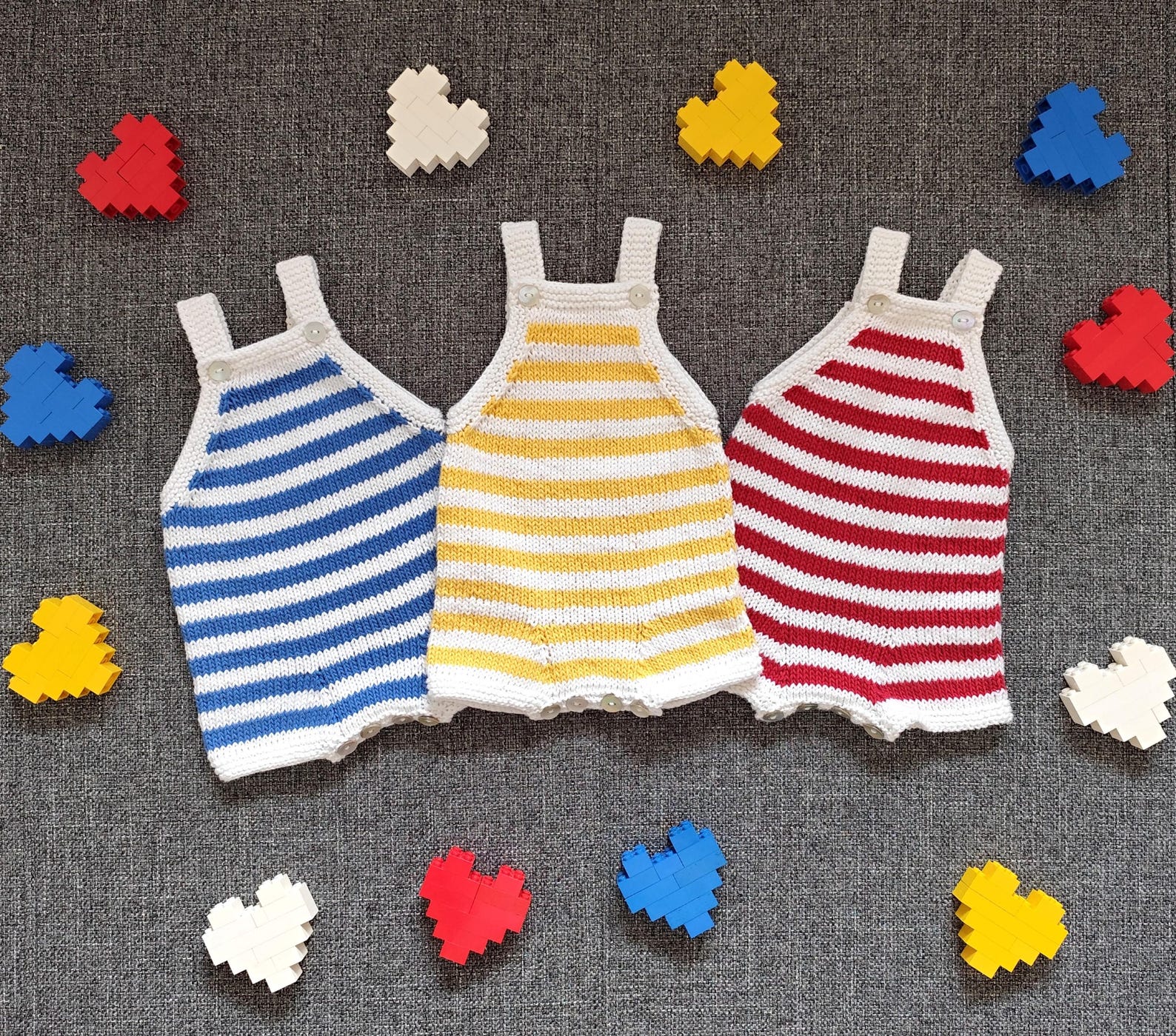 Palheiro Baby Playsuit Knitting Pattern | PDF Knitting Pattern ...