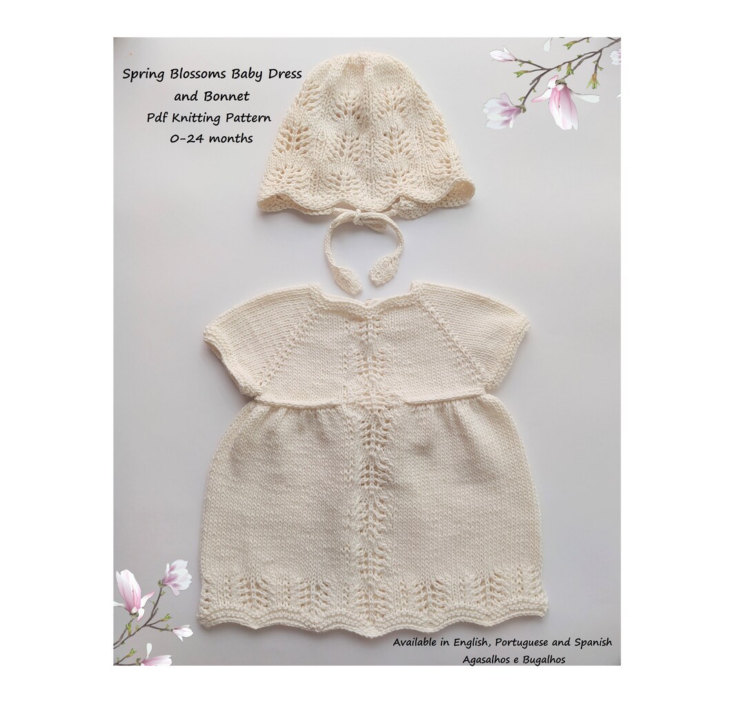 PDF Knitting Pattern Spring Blossoms Baby Dress Knitting Pattern and ...
