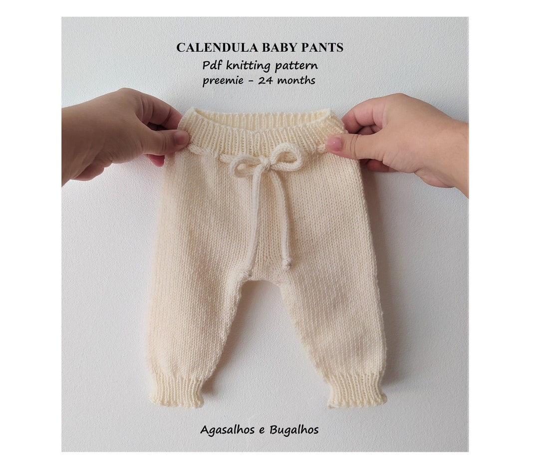 Calendula Baby Pants Knitting Pattern | PDF Knitting Pattern | Preemie ...