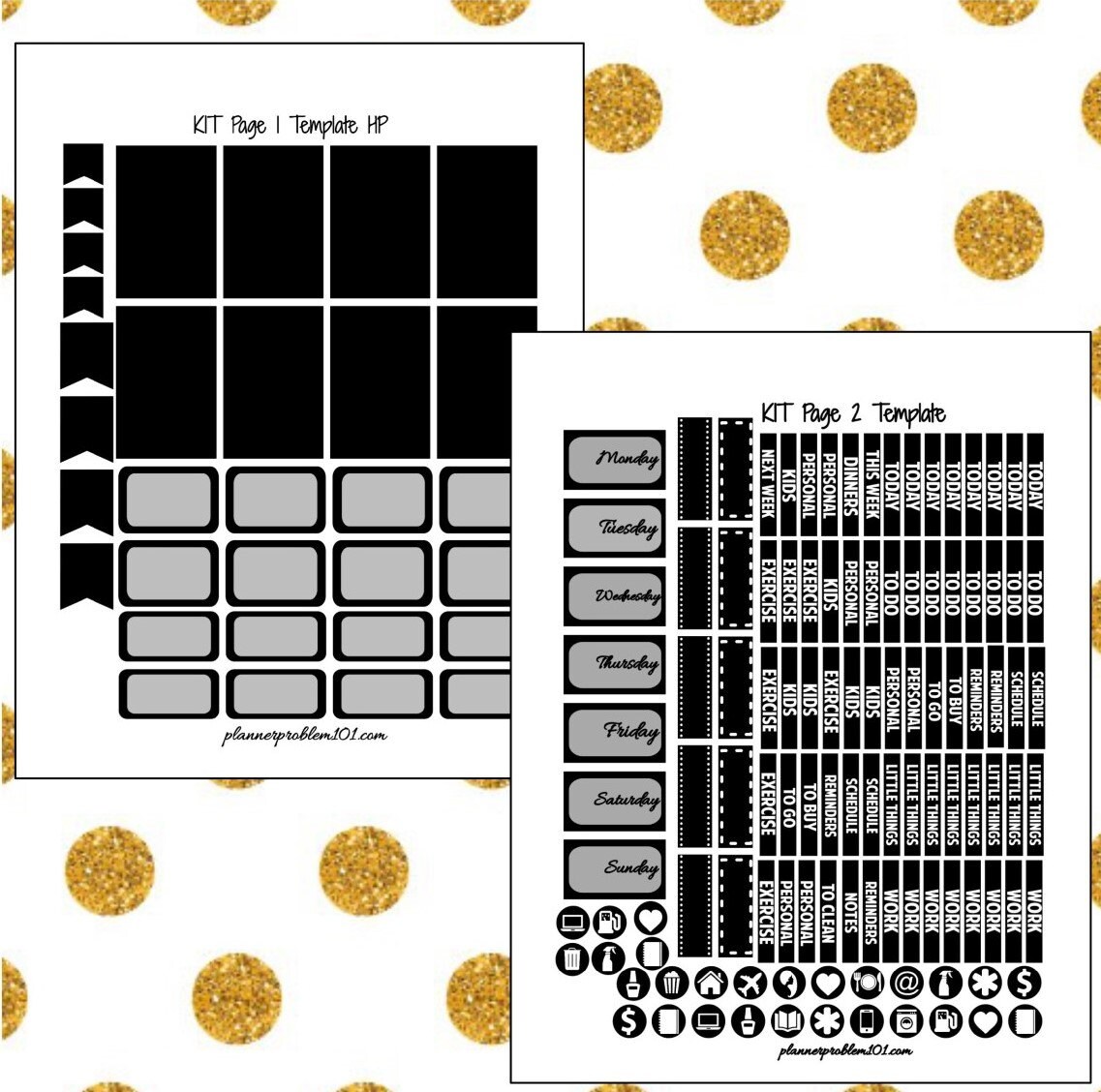DIY Planner Sticker TEMPLATE Full Planner Sticker Editable Etsy diy-planner-sticker-template-full-planner-sticker-editable-etsy