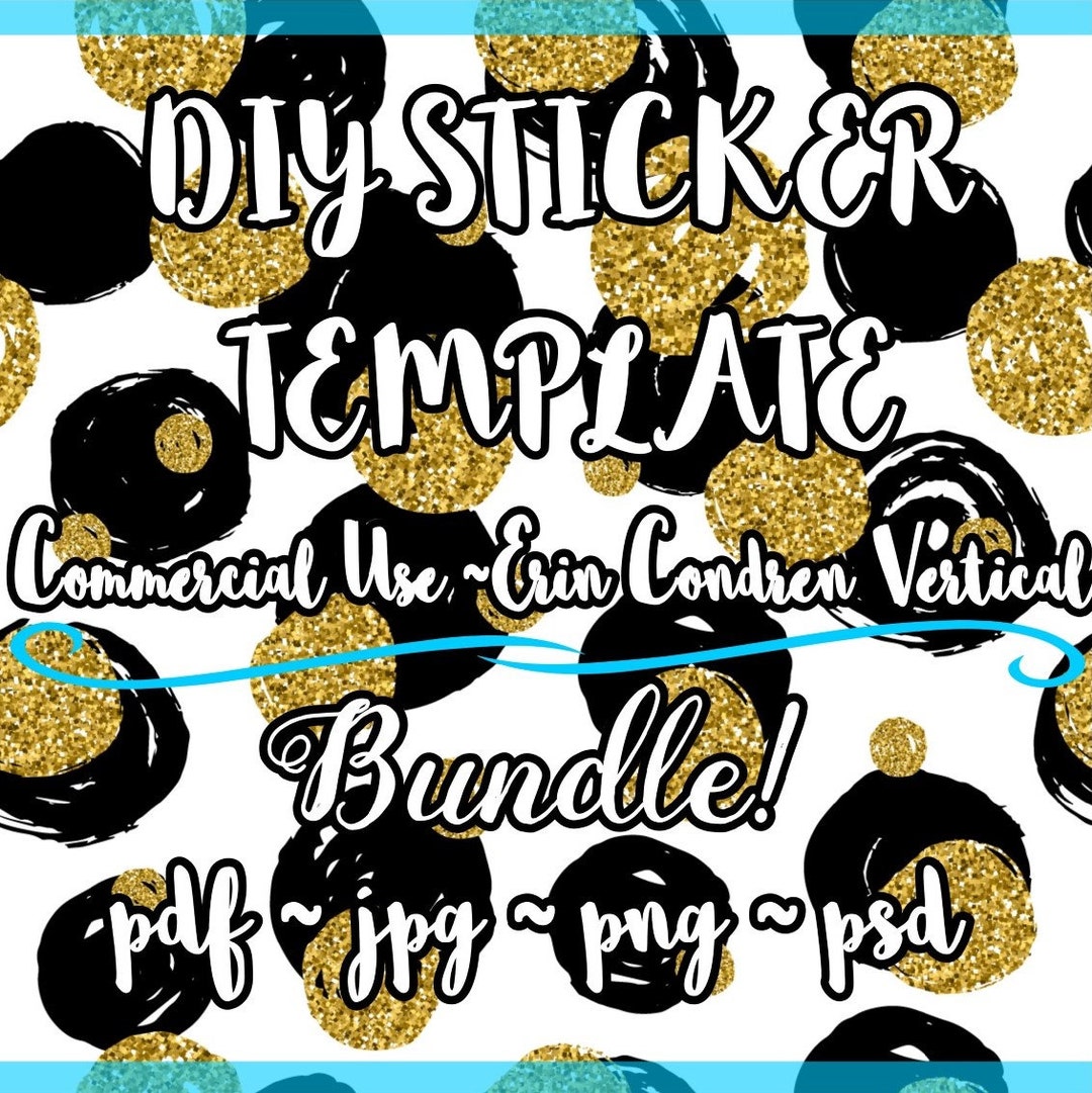 DIY Planner Sticker Template! | Full Planner Sticker Editable Kit ...