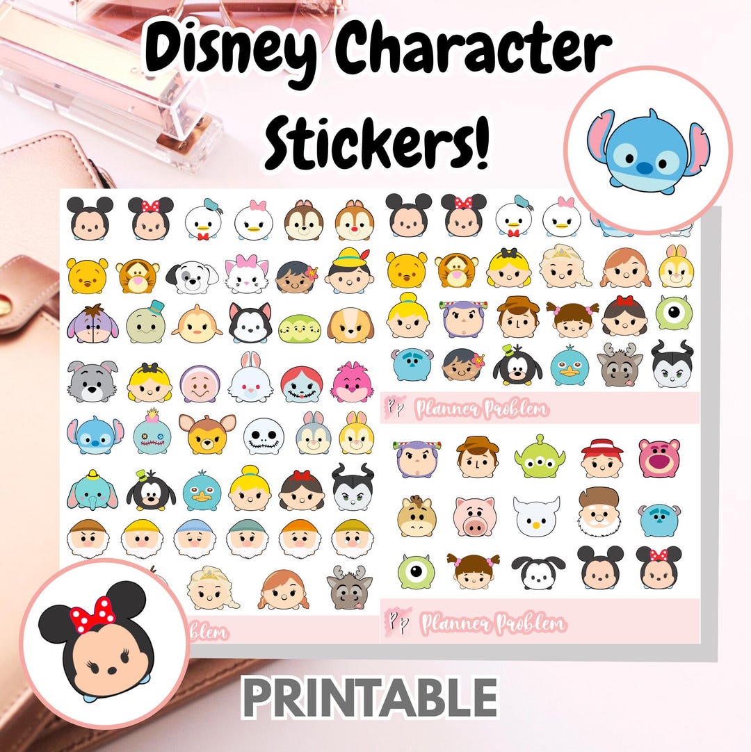 Disney-inspired Tsum Tsum Stickers! // 62 Popular Characters Included ...