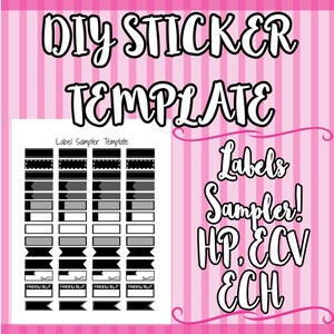 Recollections Label Sticker Template - Etsy