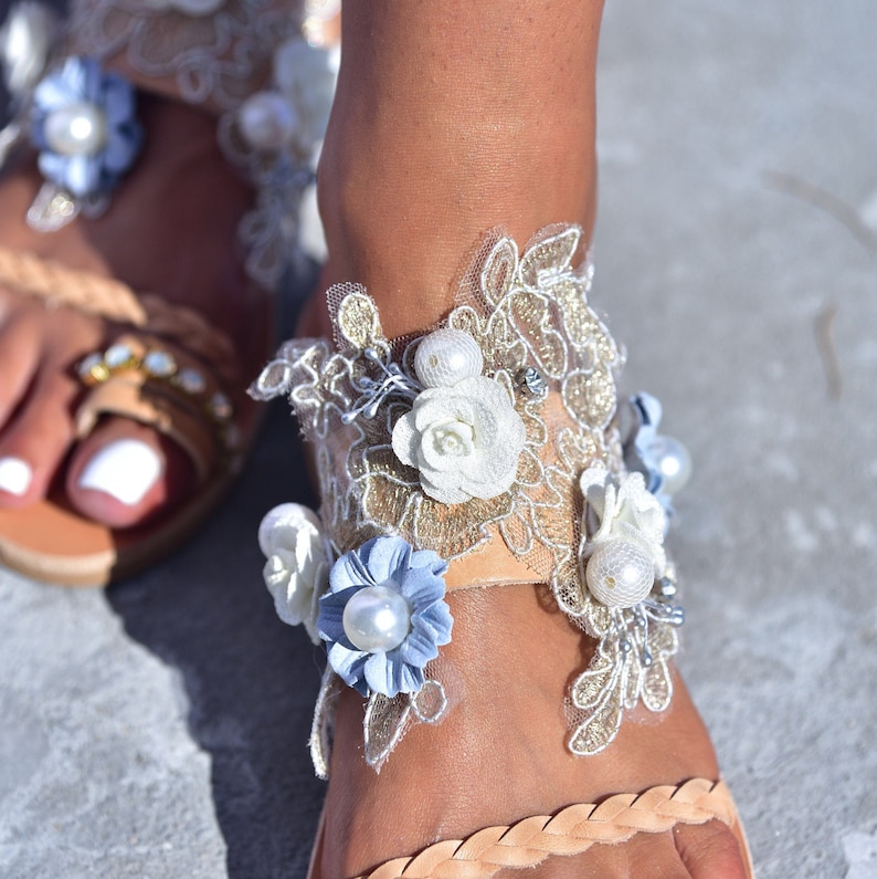 Beach Wedding Sandals Wedding Sandals Flat Wedding Shoes - Etsy