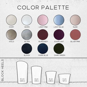 Leather Almond Toe Block Heel With Organza Back Bow - Women Wedding ...