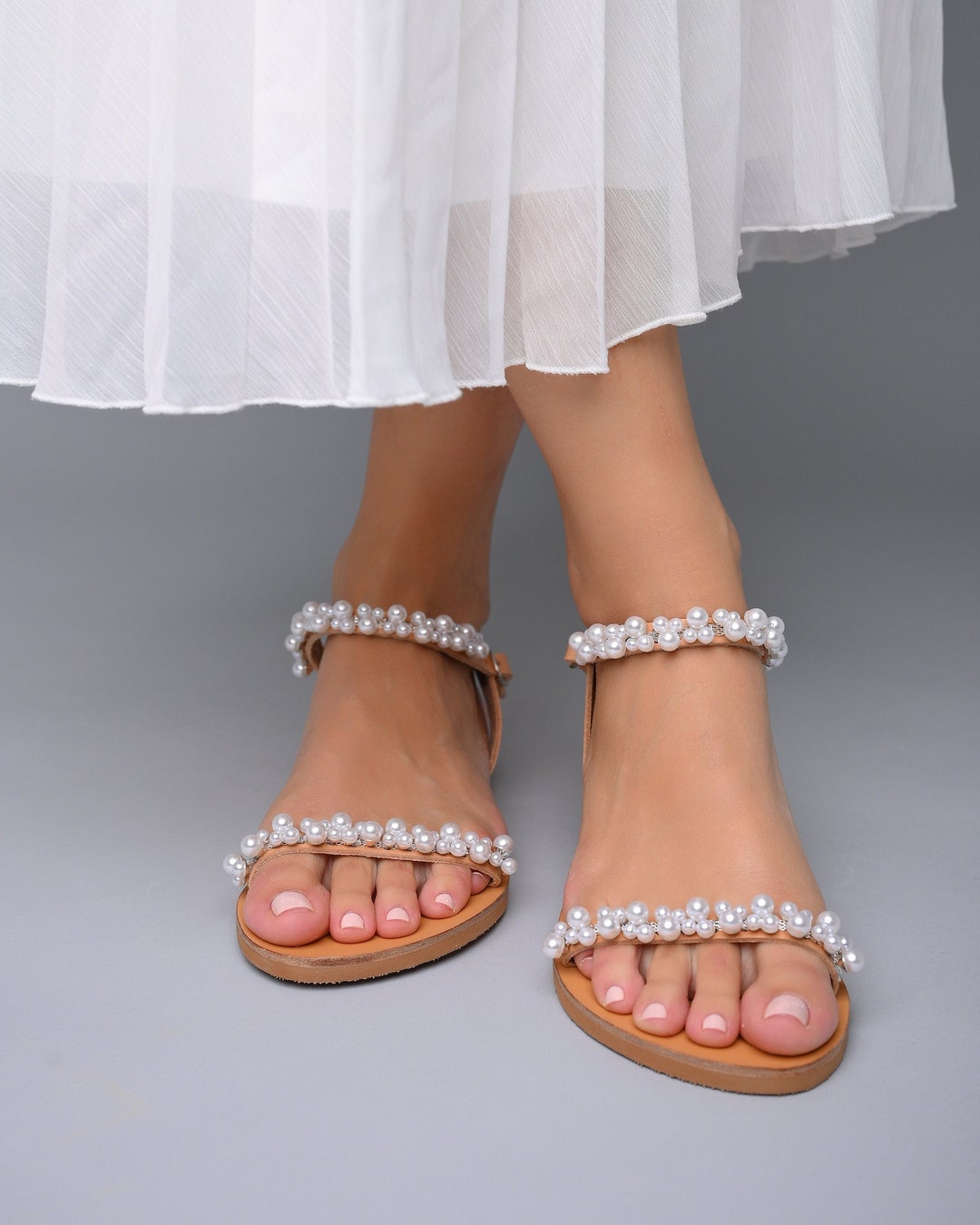 Wedding Shoes Pearl, Wedding Sandals for Brides, Bridal Sandals for ...