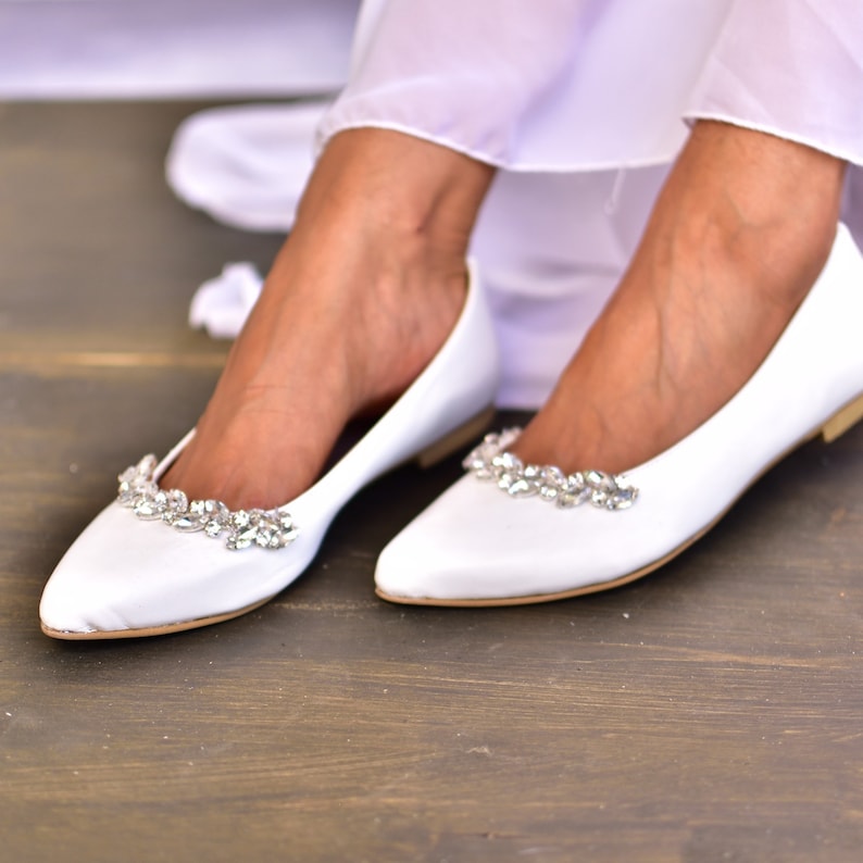 Wedding Shoes for Bride Wedding Flats Pointed Flat Shoes - Etsy