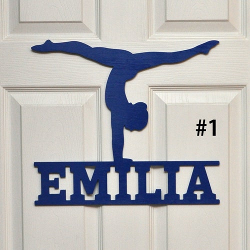 Gymnast Wall Door Hanging Personalized Name Gymnastics Sign 3 - Etsy