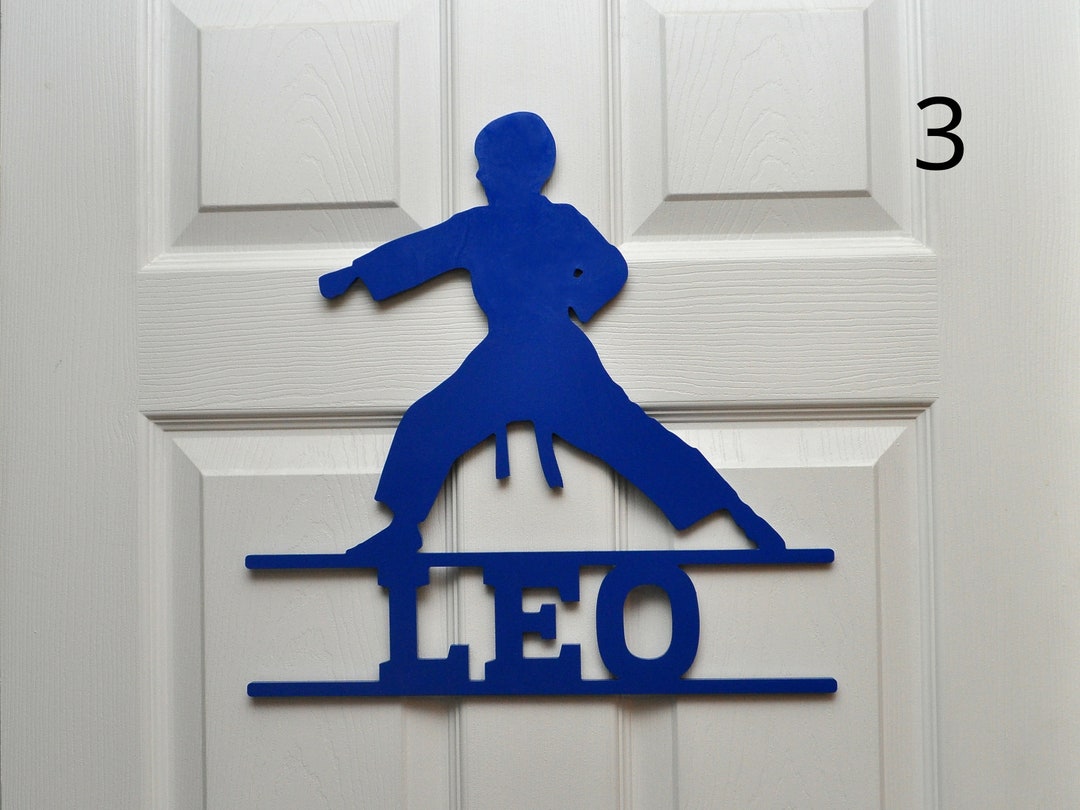 Martial Arts, Karate Wall or Door Hanger, Personalized Name Karate Sign ...