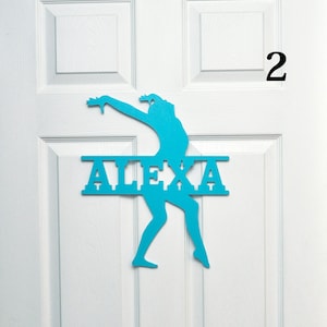 Personalized Dance Door or Wall Sign, Dancer Decoration Name - Etsy
