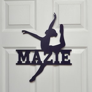 Personalized Dance Door or Wall Sign, Dancer Decoration Name - Etsy
