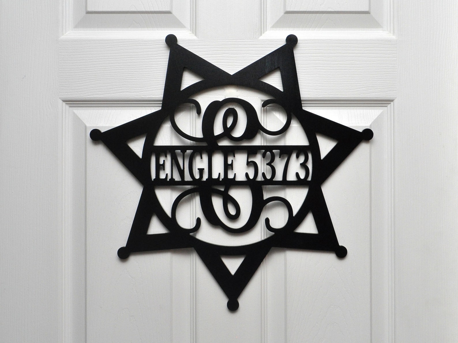 7 Point Sheriff Badge Custom Personalized With Name Monogram - Etsy