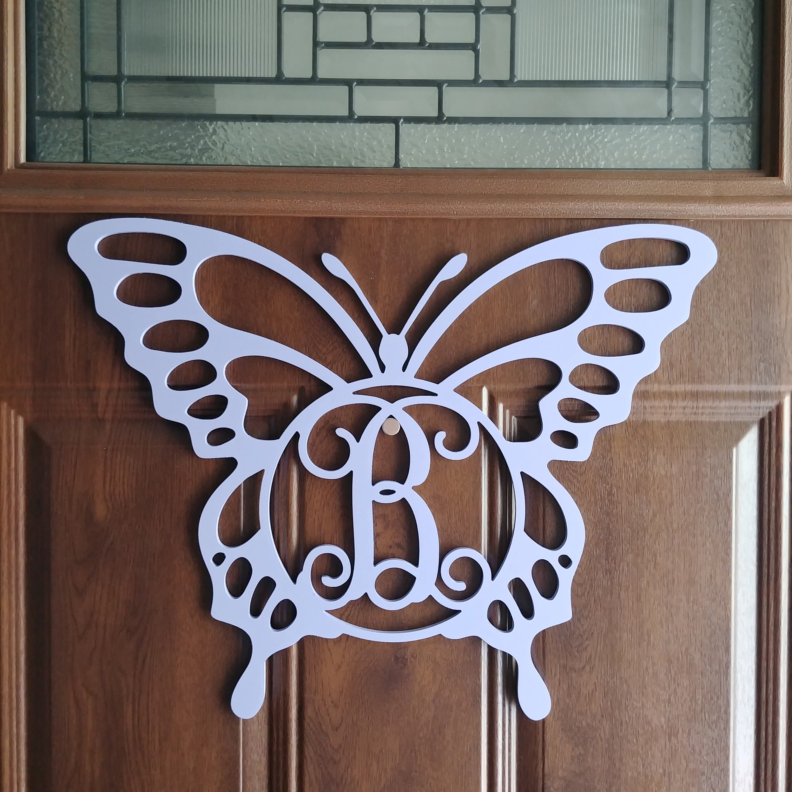 Butterfly Monogram Door Wall Hanger, Personalized Door Sign - Etsy