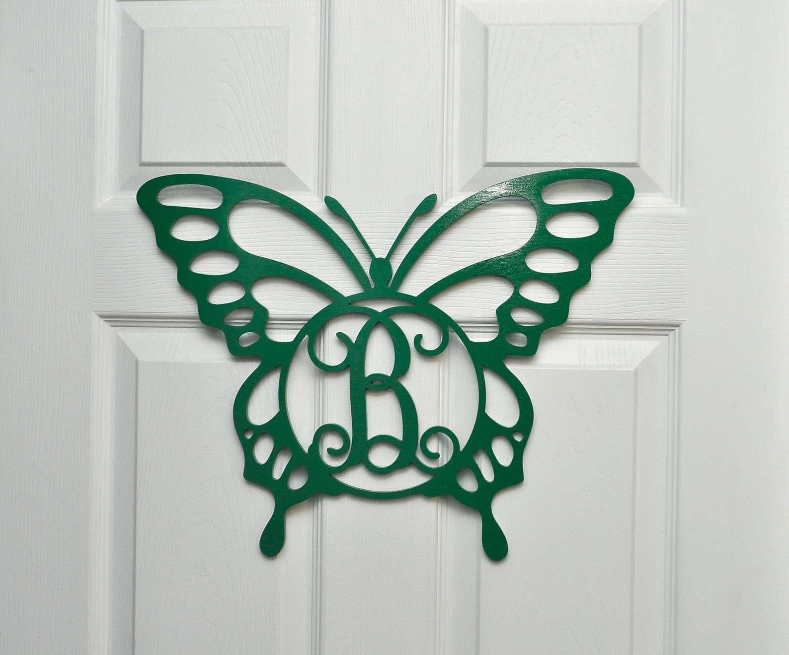 Butterfly Monogram Door Wall Hanger, Personalized Door Sign - Etsy