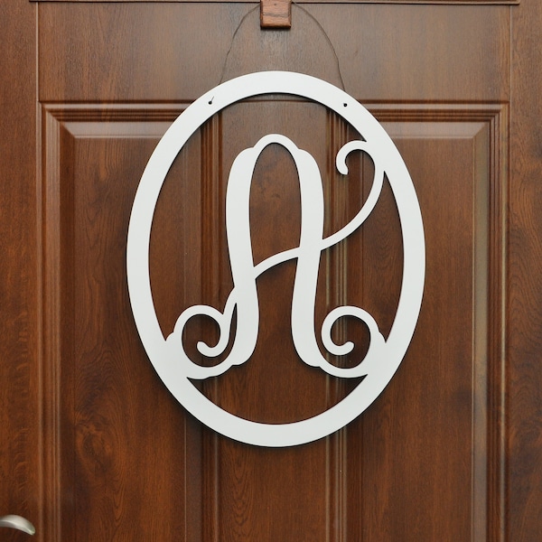 Door Monogram Metal - Etsy