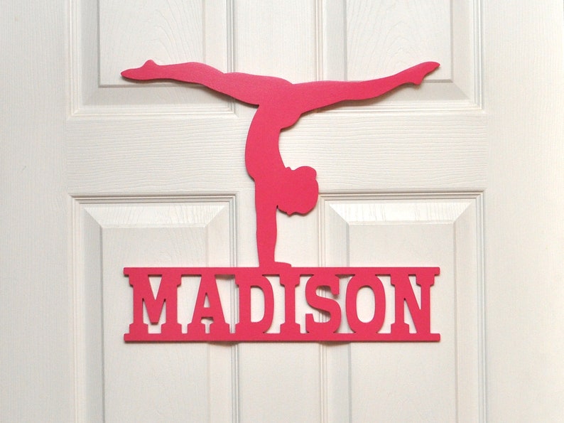 Gymnast Wall Door Sign Personalized Name Gymnastics Wall - Etsy