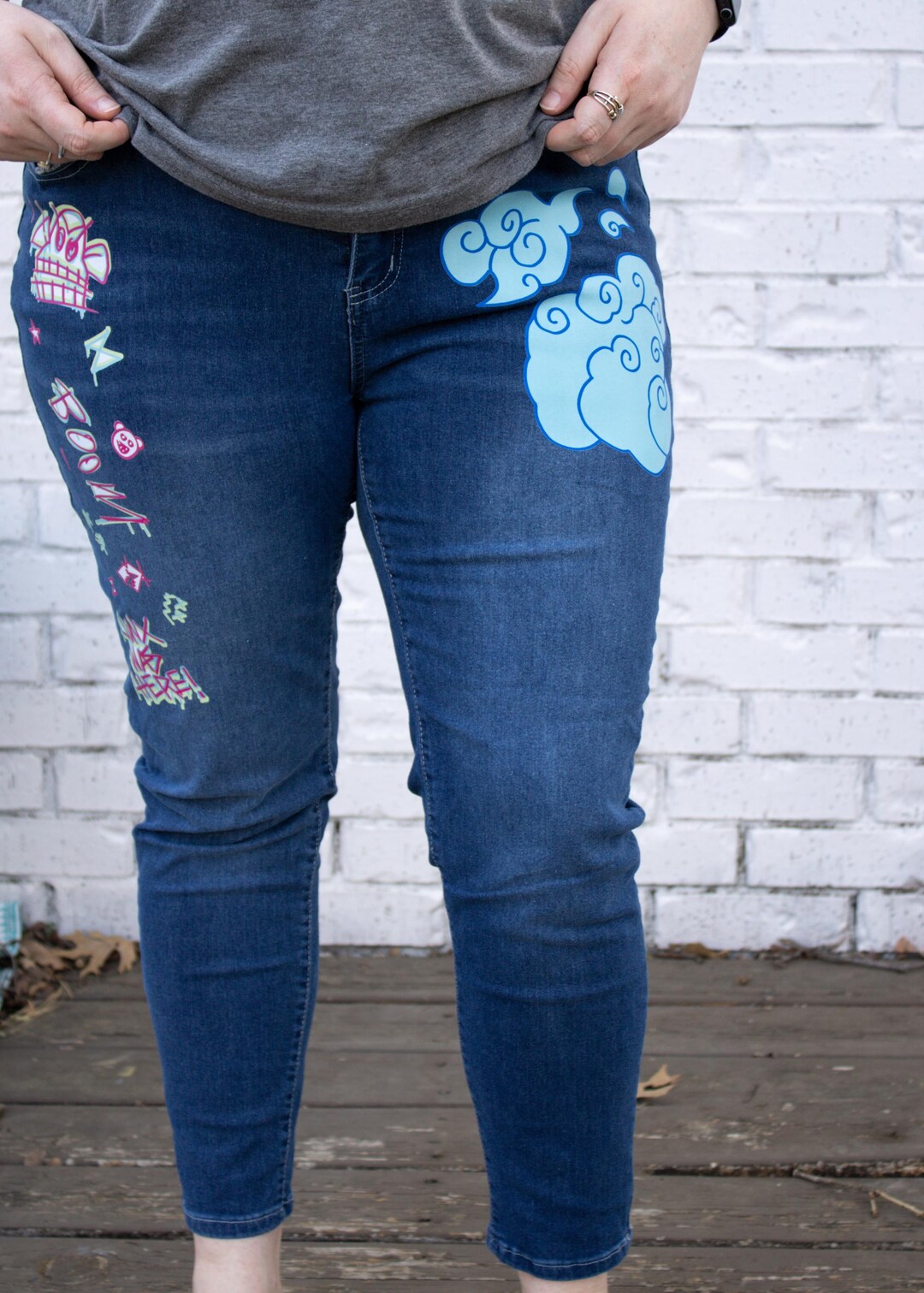 Jinx Fanart Arcane Jeans Skinny Leg Stretch - Etsy