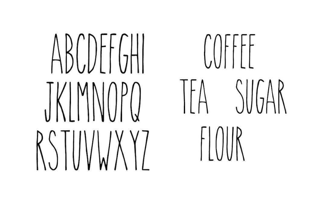 Rae Dunn Inspired Alphabet and 4 Bonus Words SVG | Digital File | Rae ...