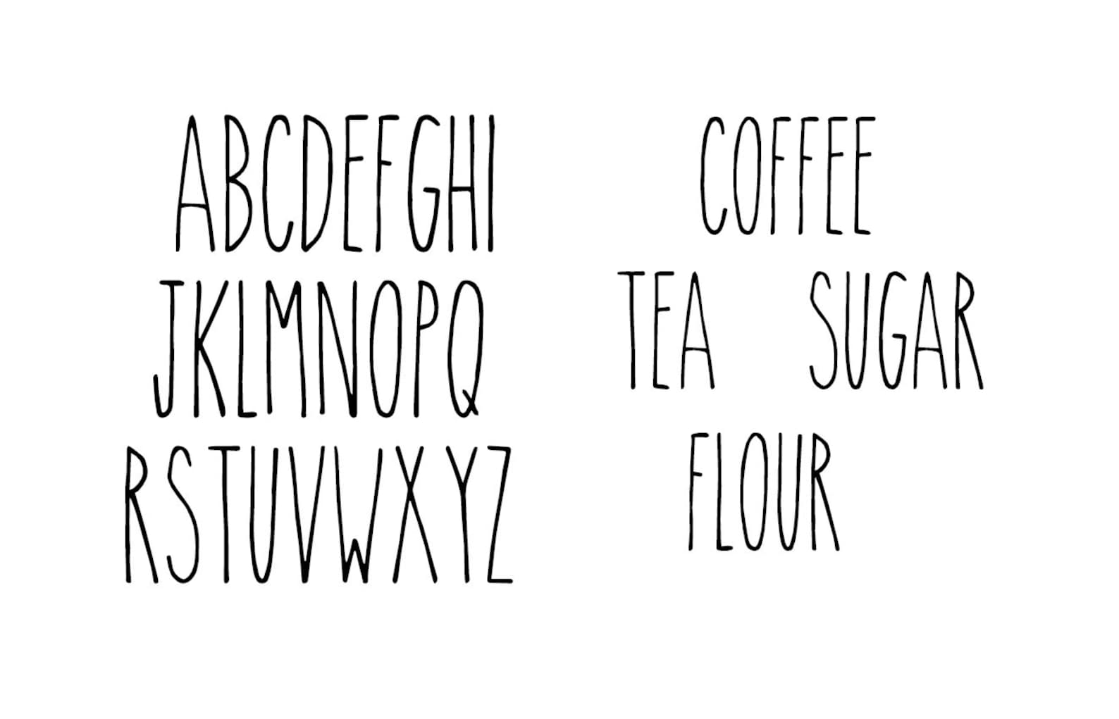 Rae Dunn Inspired Alphabet and 4 Bonus Words SVG | Digital File | Rae ...