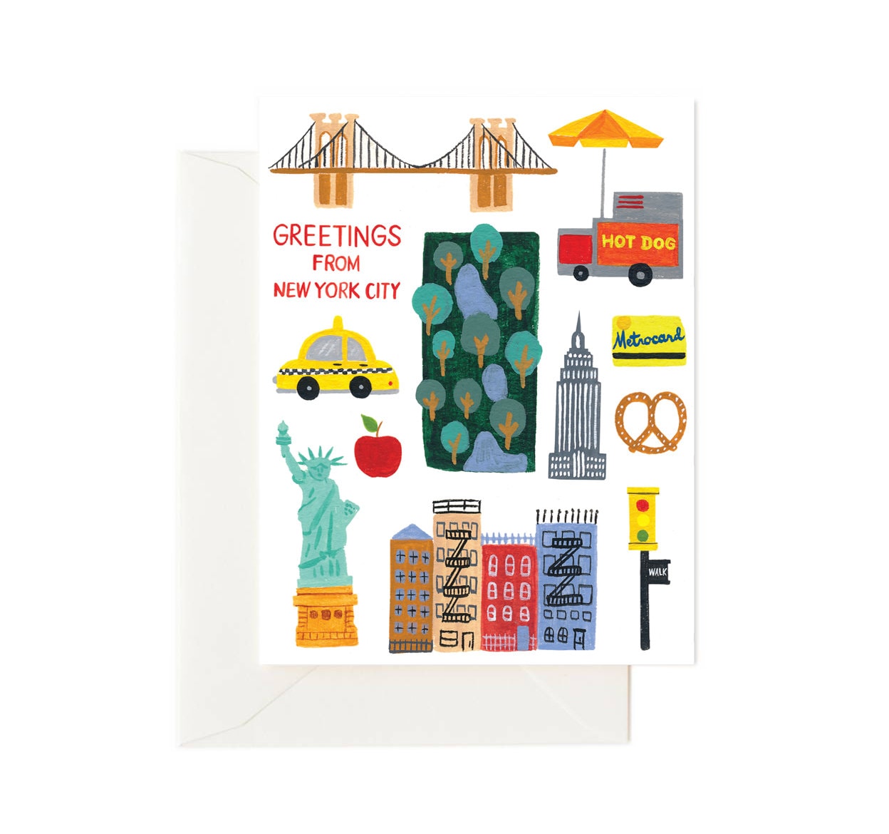 Greetings From New York City Card // Social Distance Card, Illustrated ...