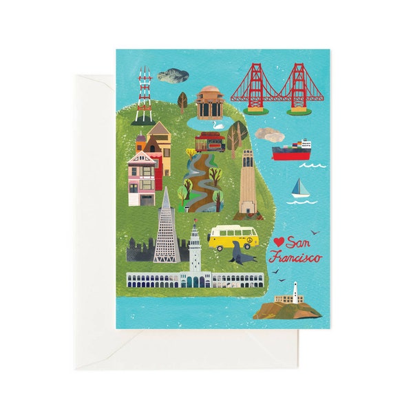 Golden Gate Bridge Greeting Card - Etsy