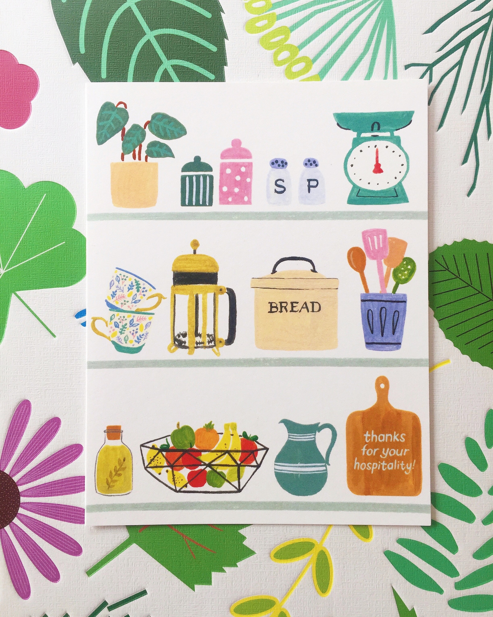 Hospitality Kitchen Thank You Card// Hospitality Card, Hostess Gift ...
