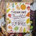 Thankful Fall Season Card, Thinking of You Thanksgiving Card, Thankful ...