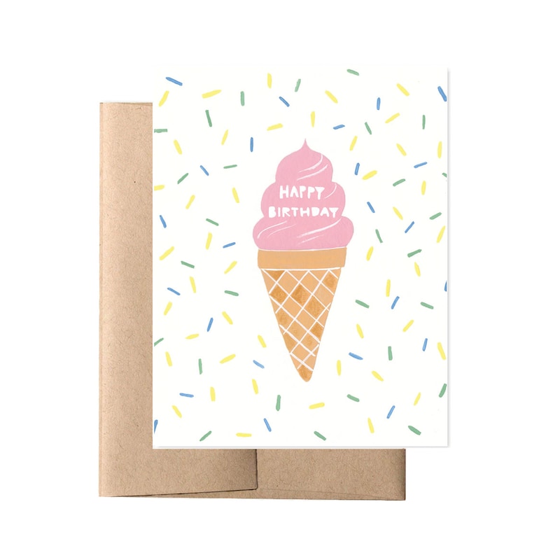 Ice Cream Card - Etsy