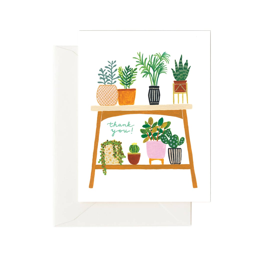 Plants in Pots Thank You Card // Plant Thank You, Plant Lady ...