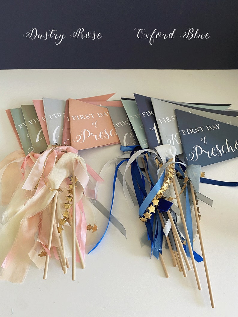 DIY First Day of School Pennant Flags Preschool Pre-k to 6th - Etsy