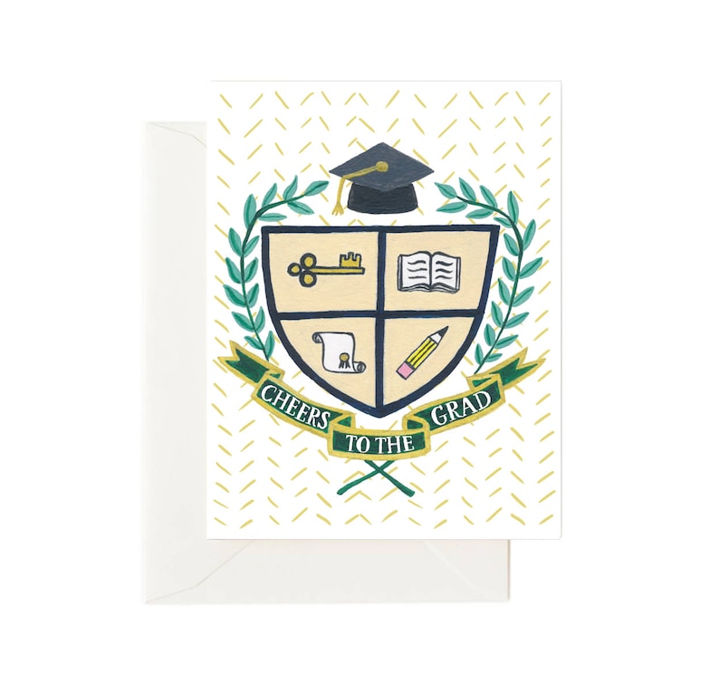 Graduation Coat of Arms // Graduation Card Congrats Card - Etsy