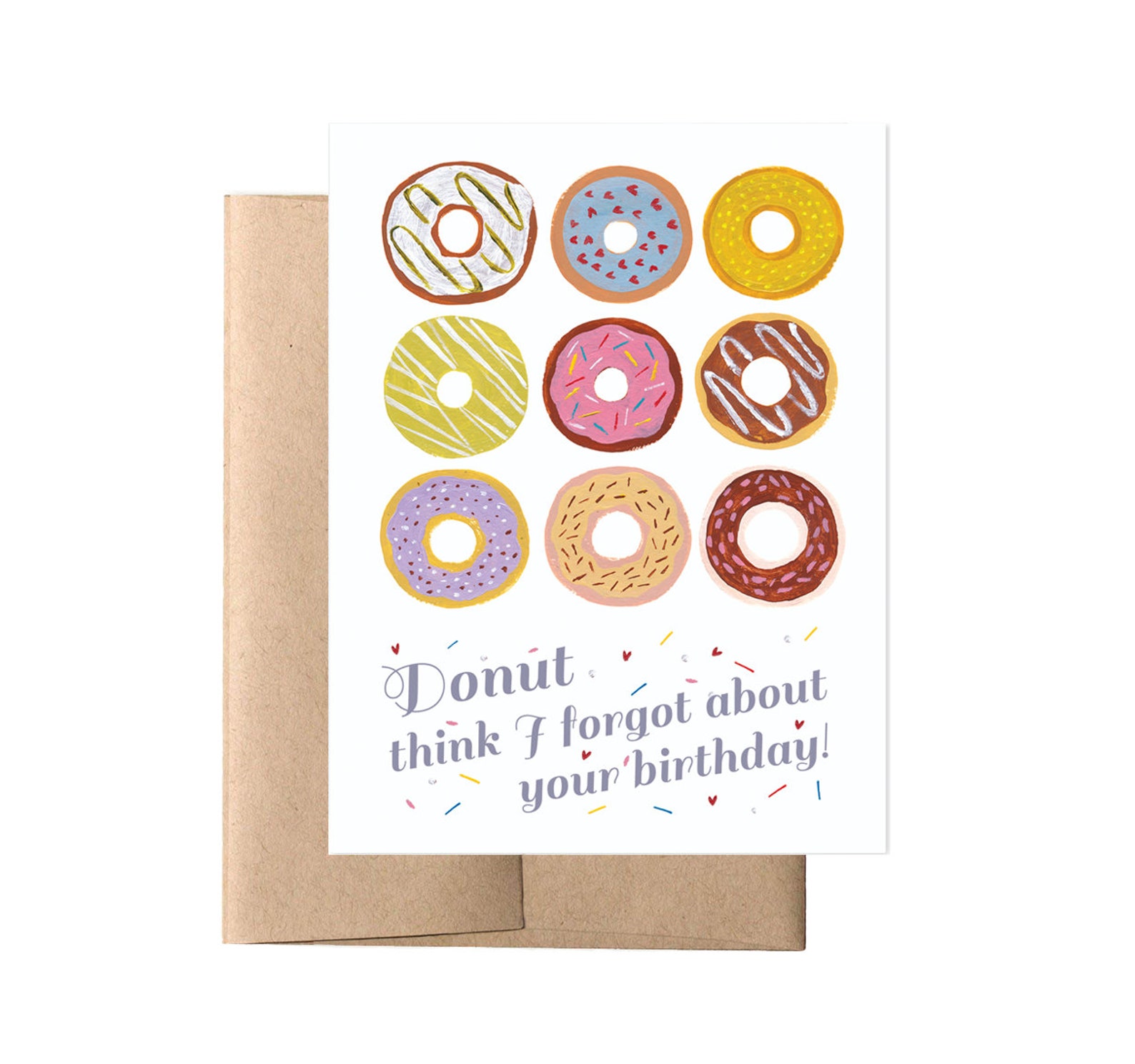 Donut Birthday Card // Birthday Card, Donut Birthday Card, Birthday Her ...