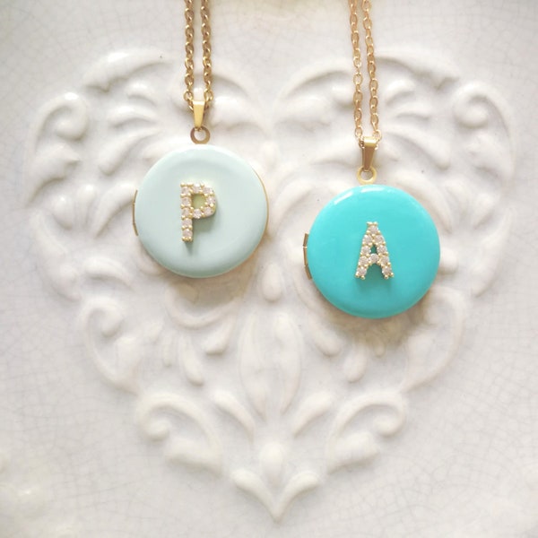 Initial Locket - Etsy