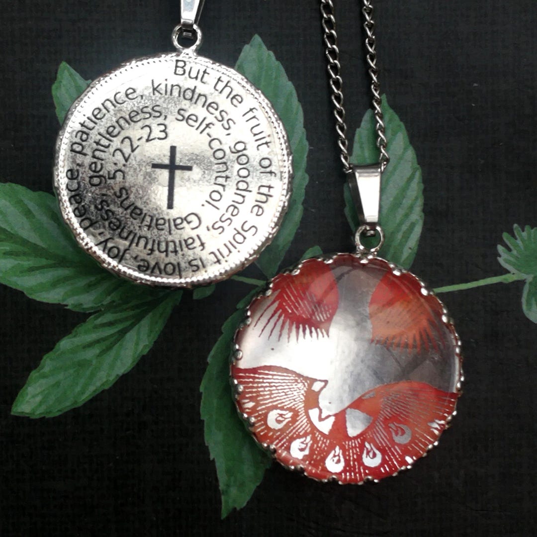 Holy Spirit Necklace Fruit of the Spirit Bible Verse Pendant Pentecost ...