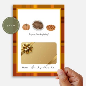 Printable Gift Card Holder Bundle, Thanksgiving Gift Card Holder for ...