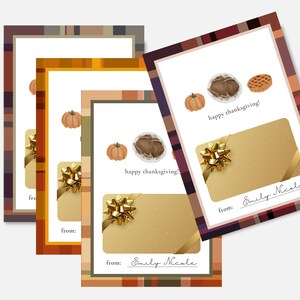 Printable Gift Card Holder Bundle, Thanksgiving Gift Card Holder for ...