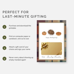 Printable Gift Card Holder Bundle, Thanksgiving Gift Card Holder for ...