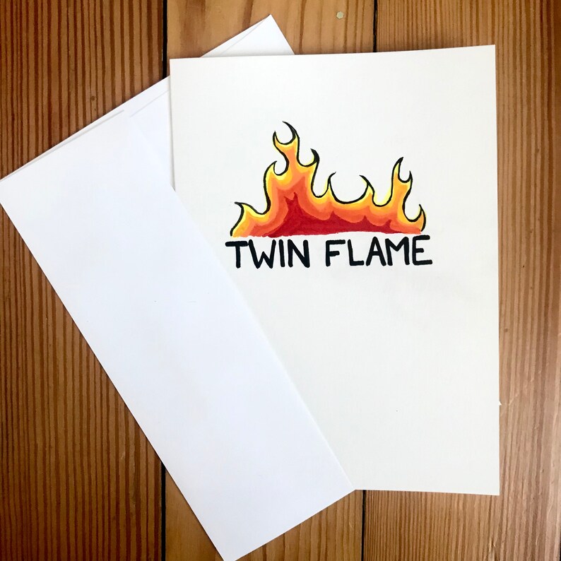 Twin Flame Valentine's Day Anniversary Card - Etsy