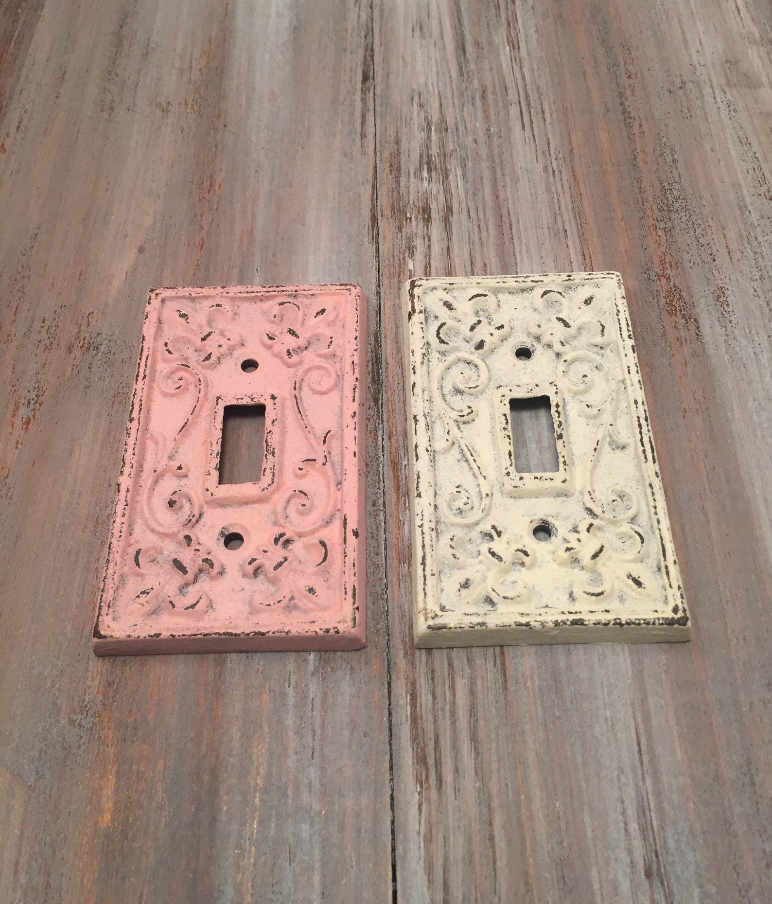 Light Switch Plate Cover / Custom Painted Shabby Distressed - Etsy