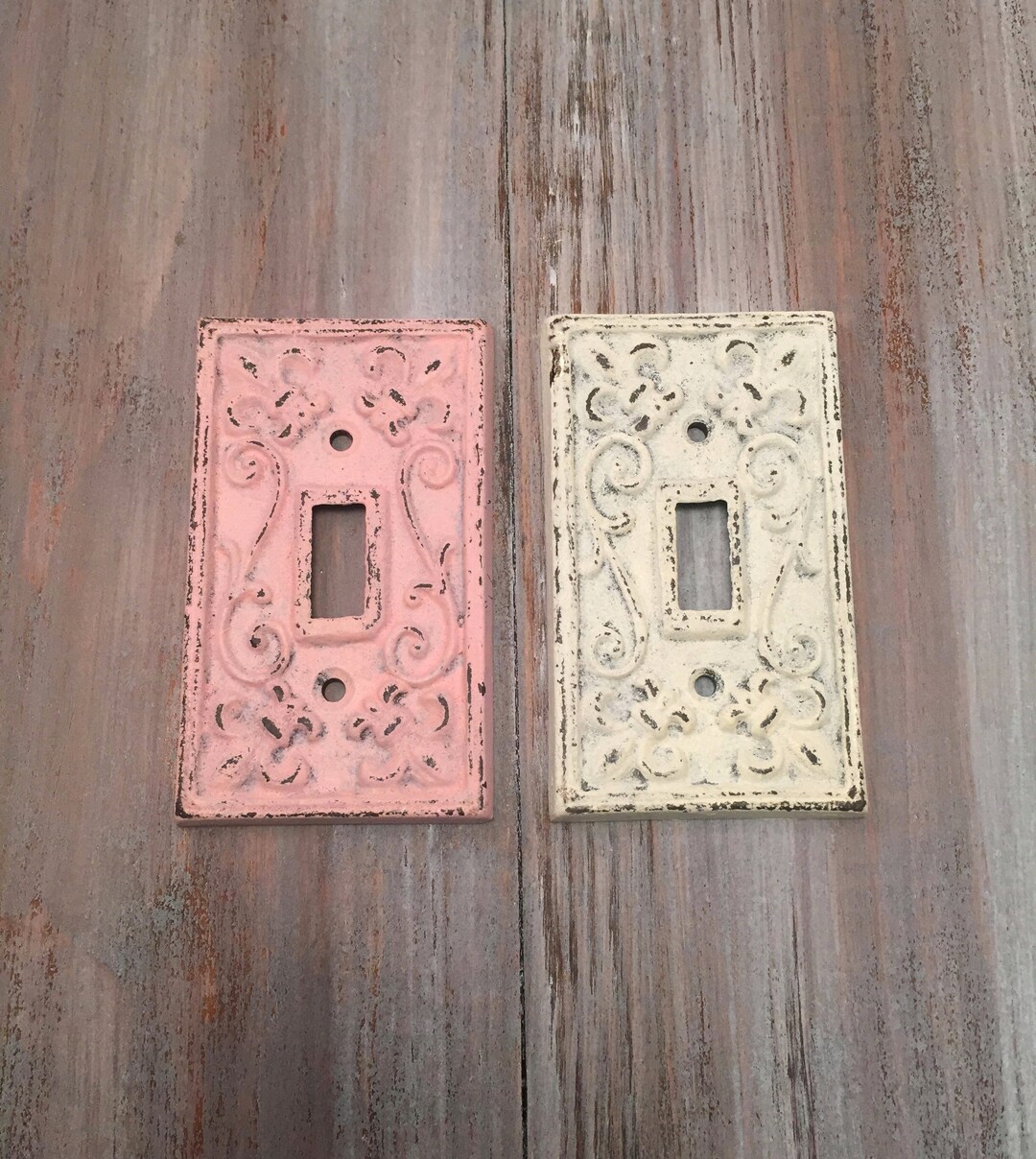Light Switch Plate Cover / Custom Painted Shabby Distressed - Etsy
