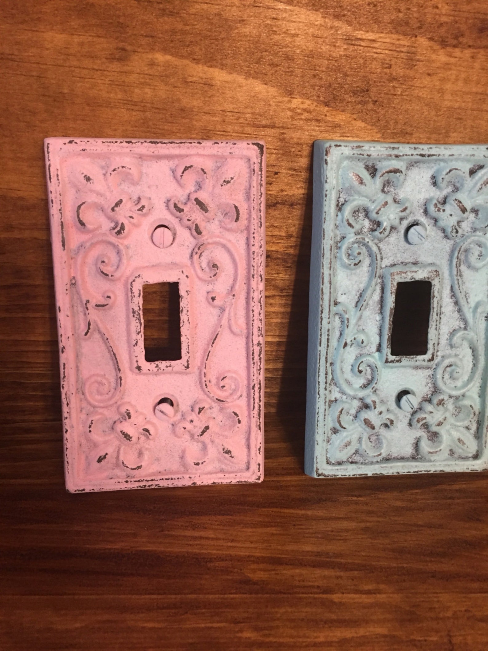Light Switch Plate Cover / Custom Painted Shabby Distressed - Etsy