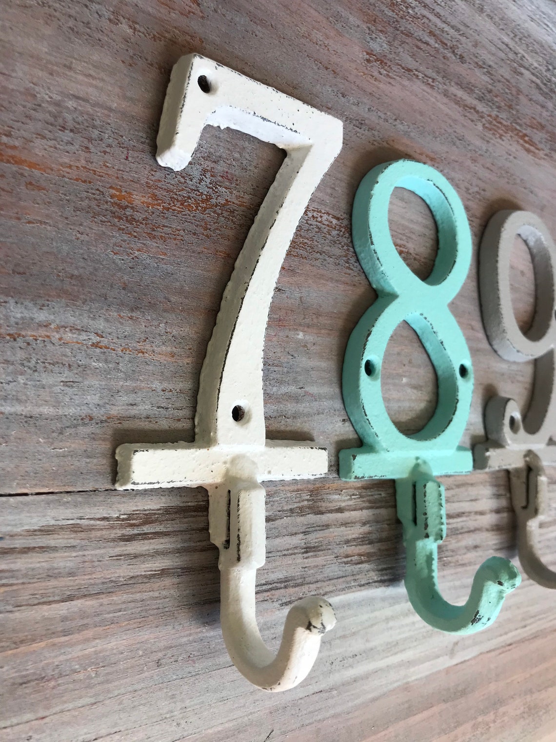Number Wall Hook / Custom Painted Number Hook / Sports Number - Etsy