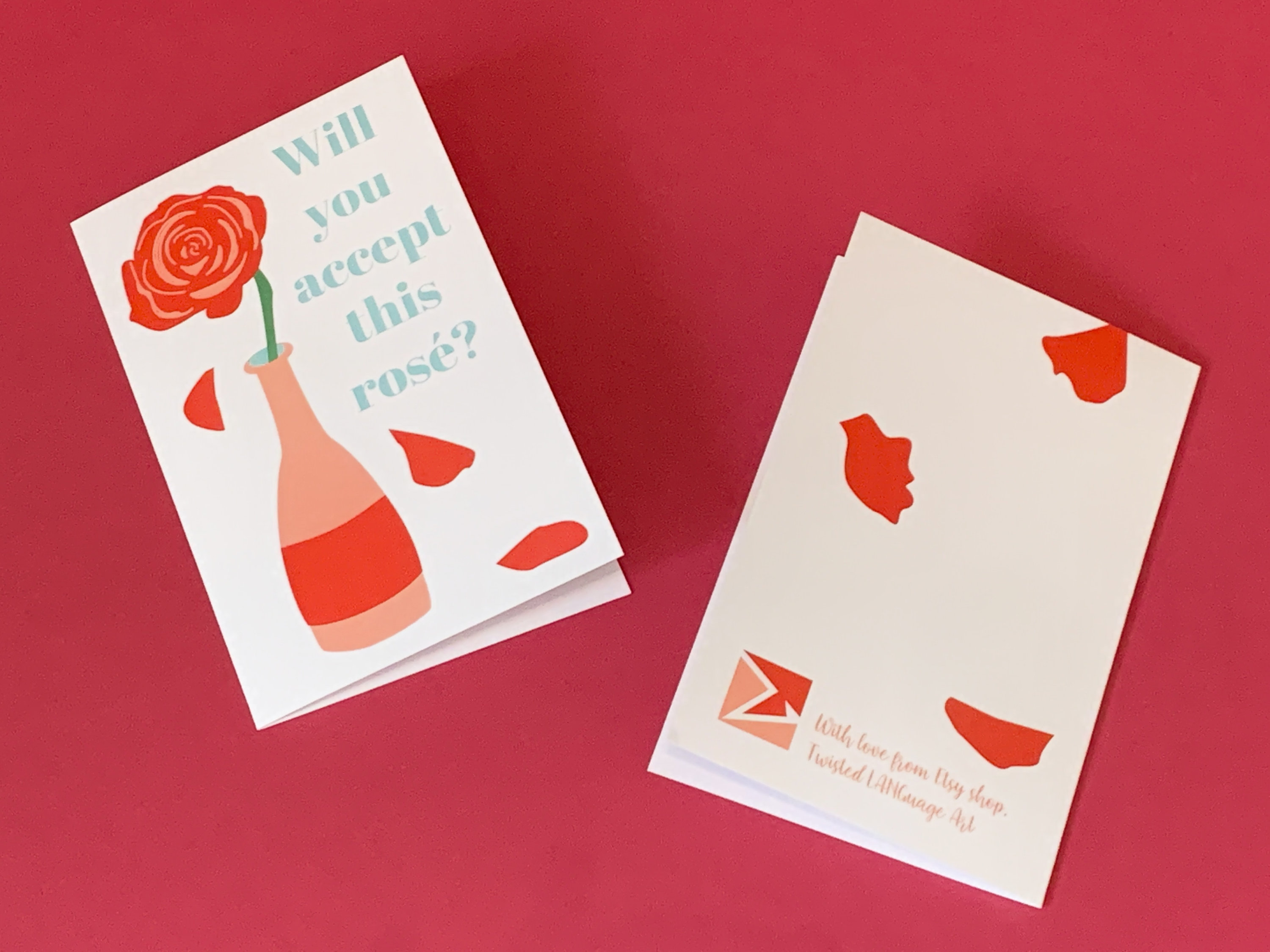 Will You Accept This Rosé Greeting Card Perfect for - Etsy.de