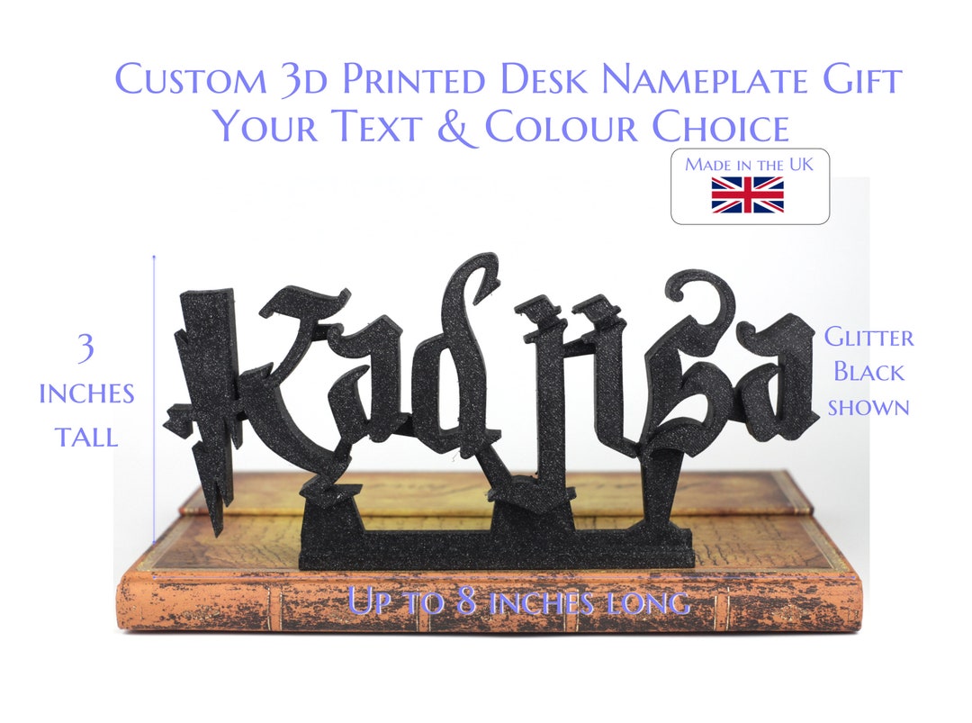 Custom Wizard Nameplate Desk Sign Gift - up to 8 Inches Long - 0.55 ...