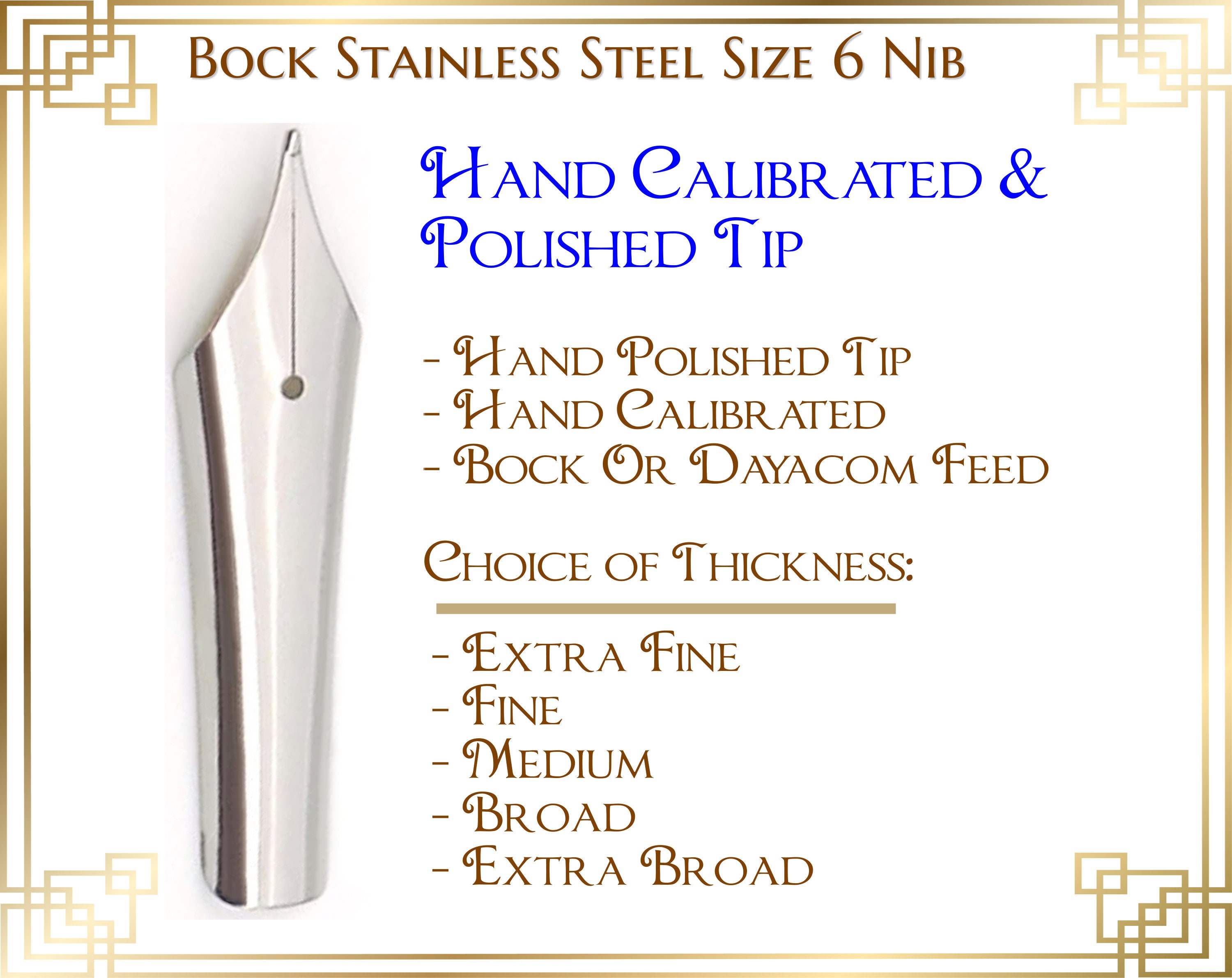 Fountain Pen Tip Sizes