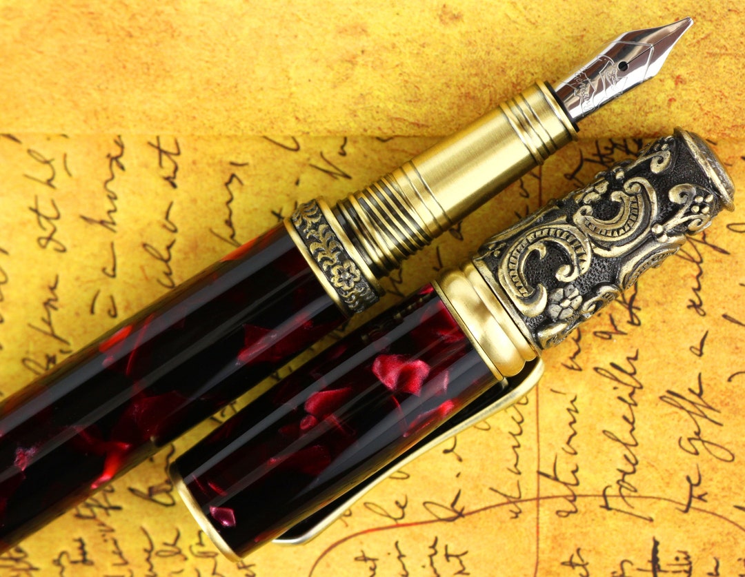 Victorian Calligraphy Fountain Pen - Handmade & Engravable Vintage ...
