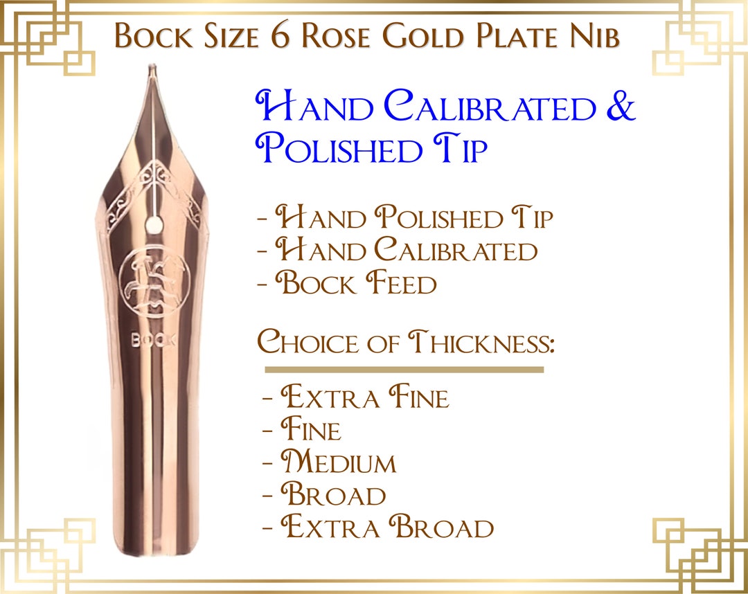 Bock Fountain Pen Nib Hand Calibrated and Polished Size 6 - Etsy