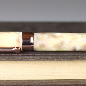 Calligraphy Fountain Pen - Handmade & Engravable Vintage Opal Acrylic ...